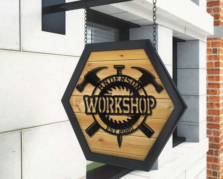 Workshop Personalized Metal Signs Workshop Man Cave d?cor Garage Sign ...