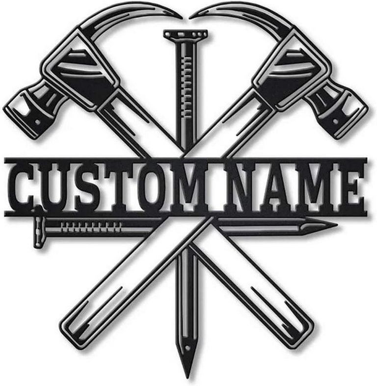 Carpenter Metal Art Personalized Metal Name Signs Workshop Carpenter ...
