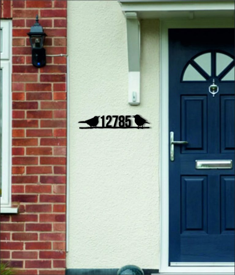 Custom Bird Address Sign House Number Sign Home Outdoor Decoration ...