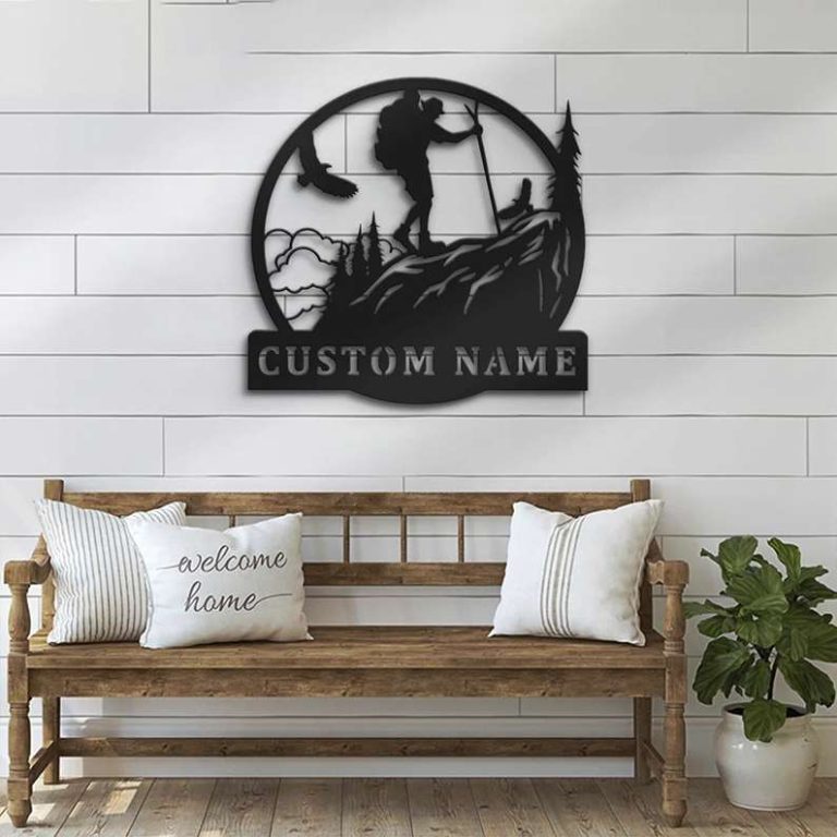 Custom Mountain Hiking Metal Wall Art Personalized Metal Signs Mountain Metal Art - Custom Laser ...