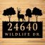 Deer Wildlife Custom Metal Address Sign Custom Address Plaque, Mountain ...