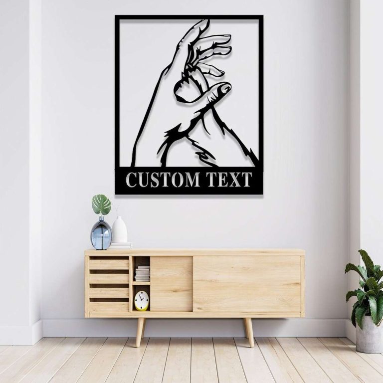 Hand and Paw Metal Sign Human & Dog Wall Decor Custom Dog Name Sign ...