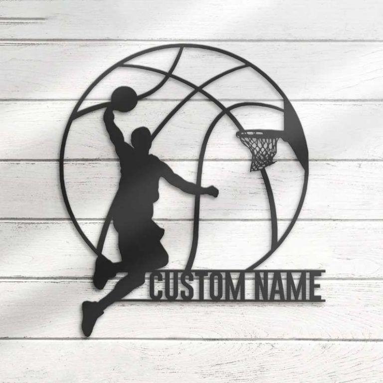 Personalized Basketball Player Metal Wall Art Custom Name Sign Decor ...