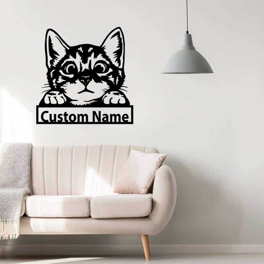 Burmese Cat Metal Art Personalized Metal Name Sign Decor Home Gift for ...