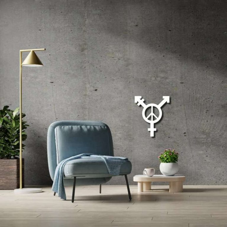 Transgender Peace Metal Wall Decor LGBTQ Support Gift Bedroom Decor ...
