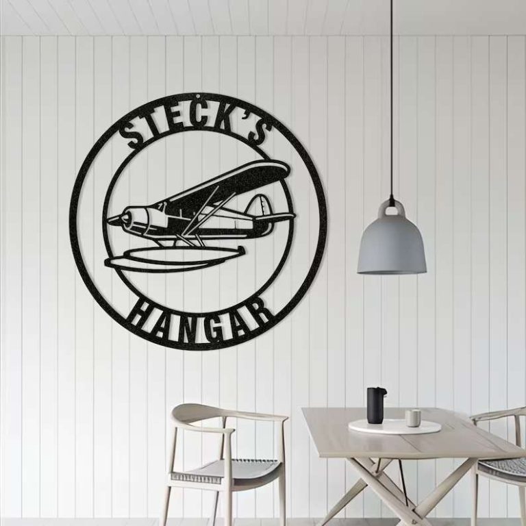 Airplane Hangar Sign Pilot Personalized Airplane Metal Sign - Custom ...