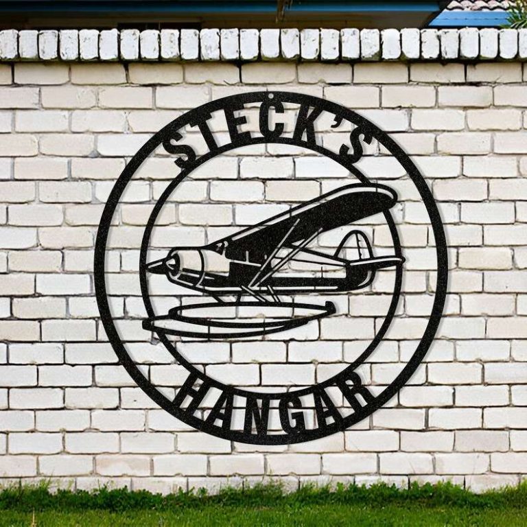 Airplane Hangar Sign Pilot Personalized Airplane Metal Sign - Custom ...