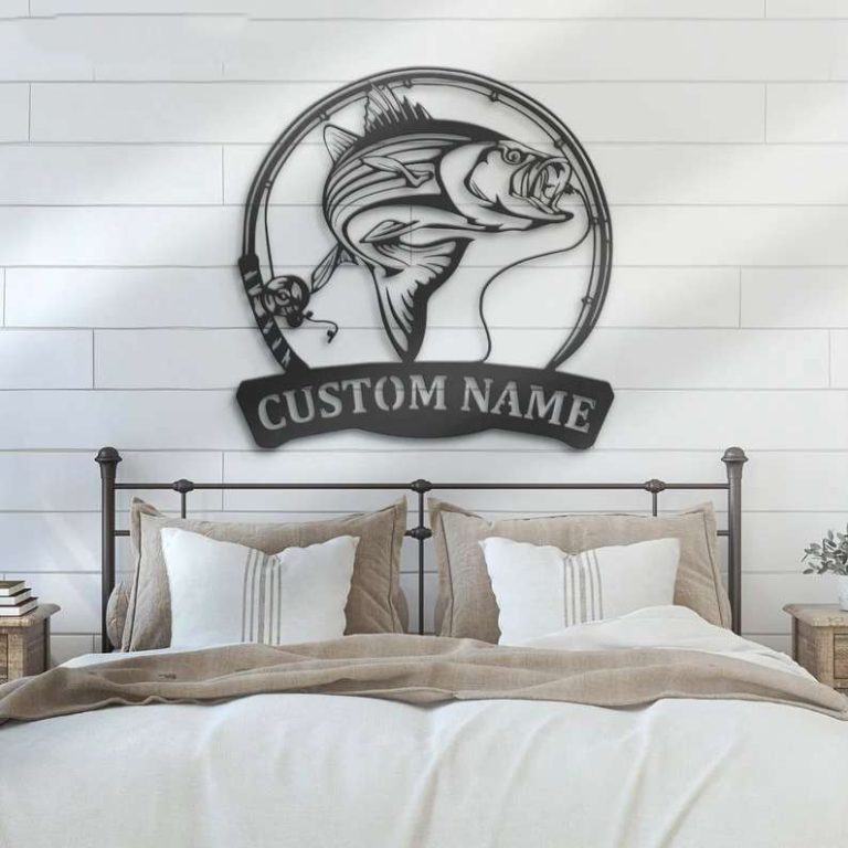 Bass Fishing Custom Metal Sign Fishing Lover Gift - Custom Laser Cut ...