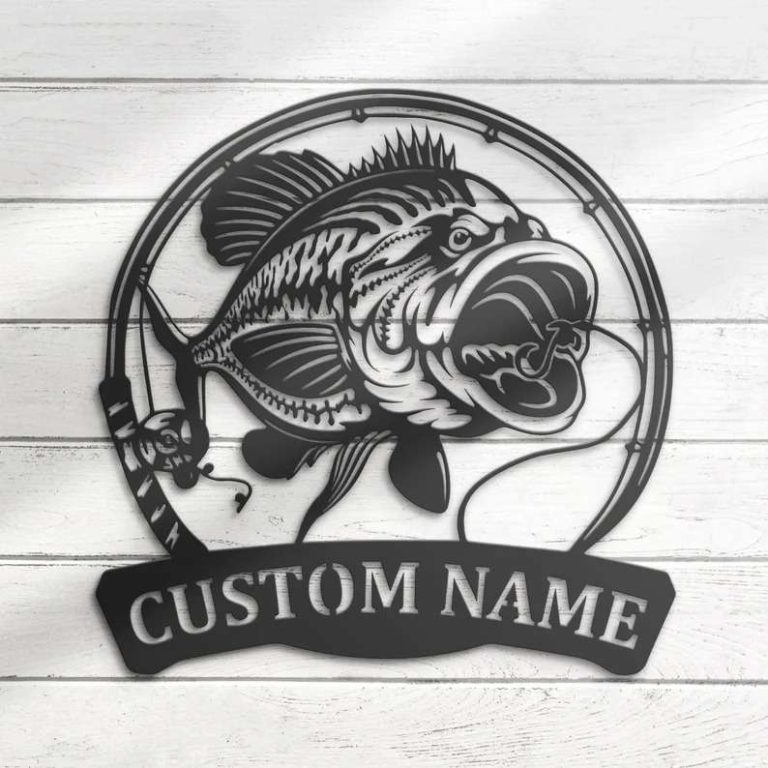 Bass Fishing Custom Metal Sign Fishing Lover Gift - Custom Laser Cut ...
