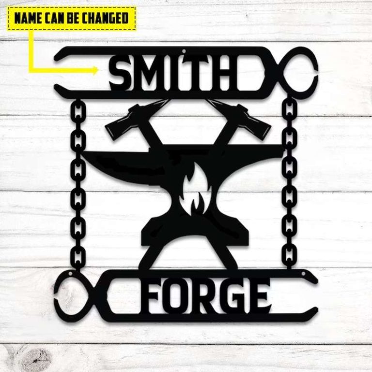 Blacksmith Forge Personalized Blacksmith Metal Sign - Custom Laser Cut ...