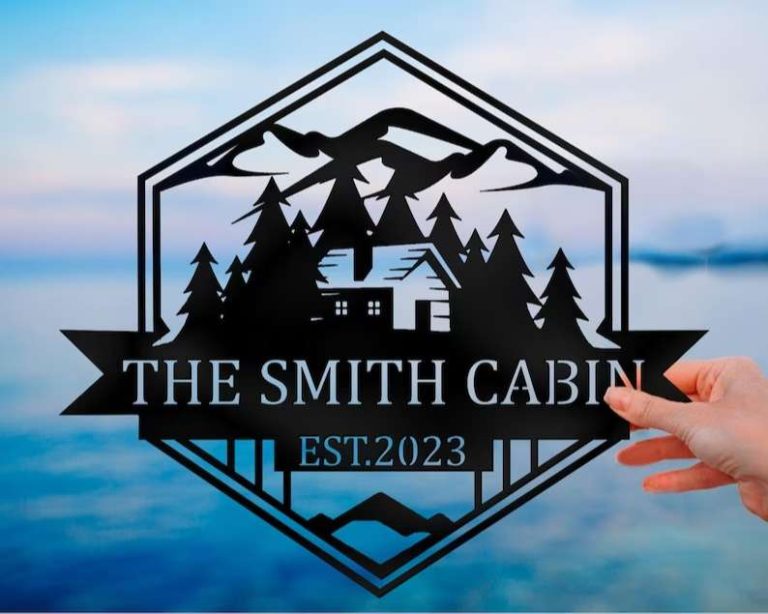 Cabin Wall Sign Cabin Decor Personalized Family Camp Outdoor Metal Sign ...