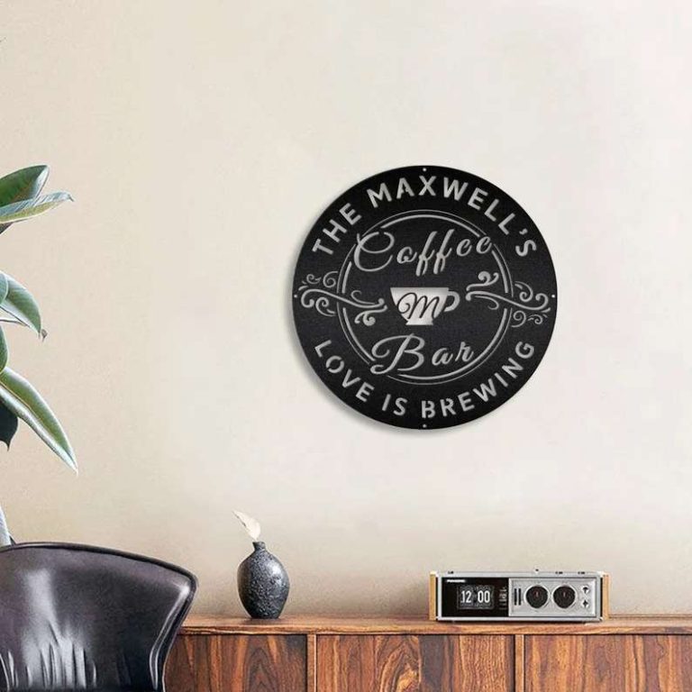 Coffee Bar Custom Metal Wall Art Coffee Station Sign Room Decor Coffee ...