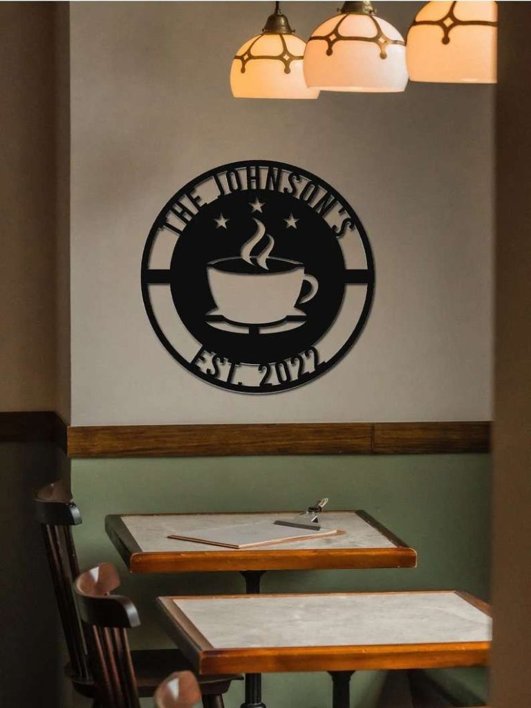 Coffee Bar Sign Personalized Coffee Bar Wall Hanging Coffee Station ...