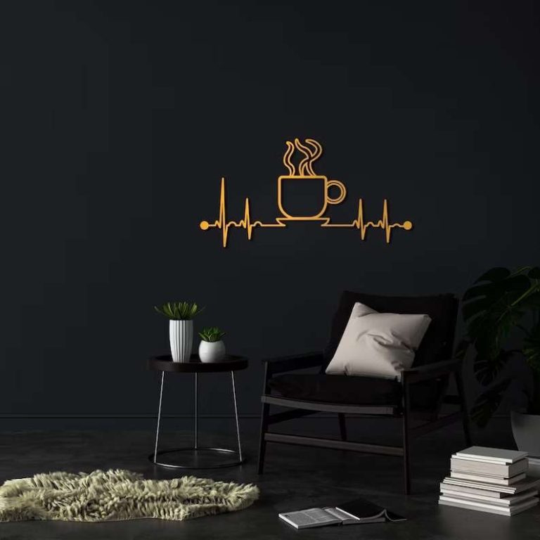 Coffee Metal Wall Art Coffee Bar Sign Coffee Station Sign Coffee Heart ...