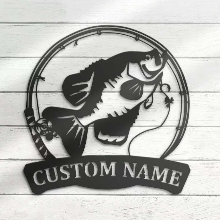 Crappie Fishing Custom Metal Sign Gift For Fishing Lover - Custom Laser ...