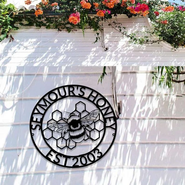 Custom Bee Honey Bee Keepers Farm Metal Bee Sign - Custom Laser Cut ...