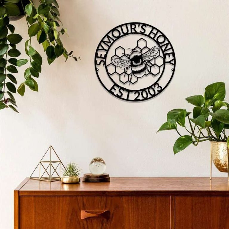 Custom Bee Honey Bee Keepers Farm Metal Bee Sign - Custom Laser Cut ...