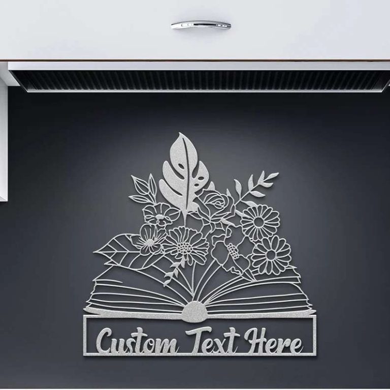 Custom Book Metal Art Library Reading Sign Book Lover Gift - Custom ...