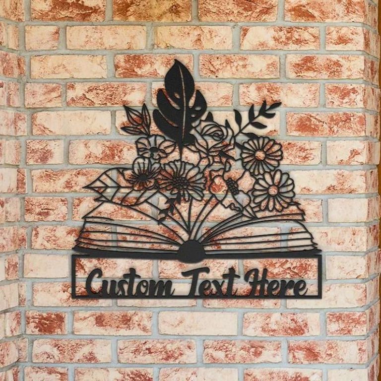 Custom Book Metal Art Library Reading Sign Book Lover Gift - Custom ...