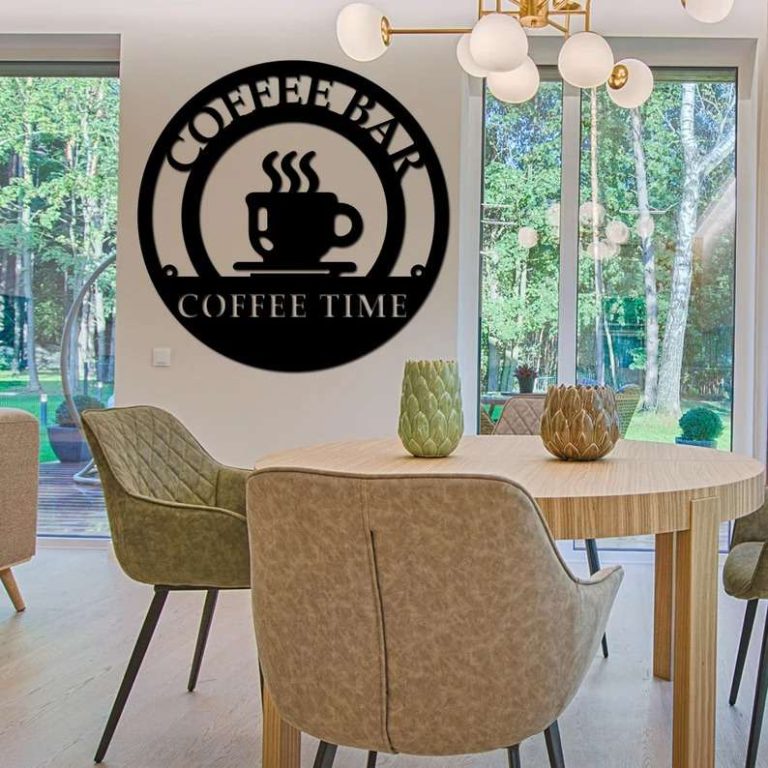 Custom Coffee Metal Wall Art Metal Coffee Bar Coffee Station Sign ...