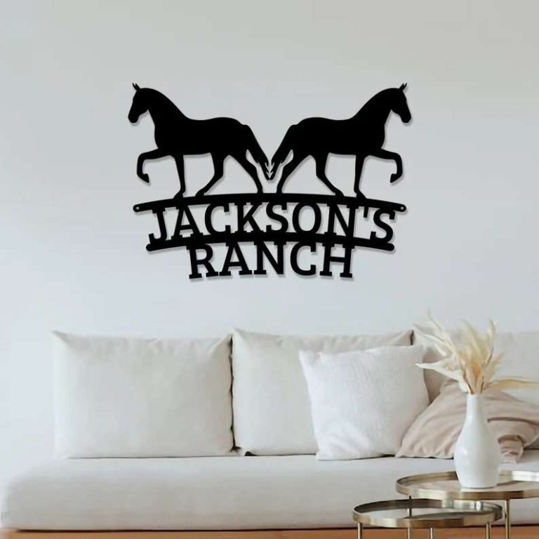 Custom Horse Metal Ranch Sign Horse Sign Farmhouse Decor Horse Lover ...