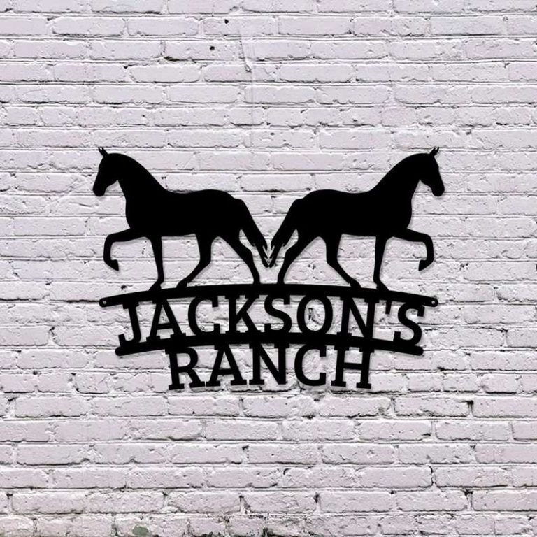 Custom Horse Metal Ranch Sign Horse Sign Farmhouse Decor Horse Lover ...