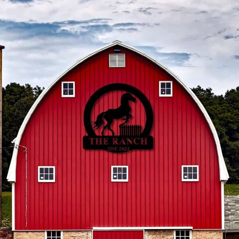 Custom Horse Ranch Sign Metal Farm Ranch Sign Horse Lover - Custom ...