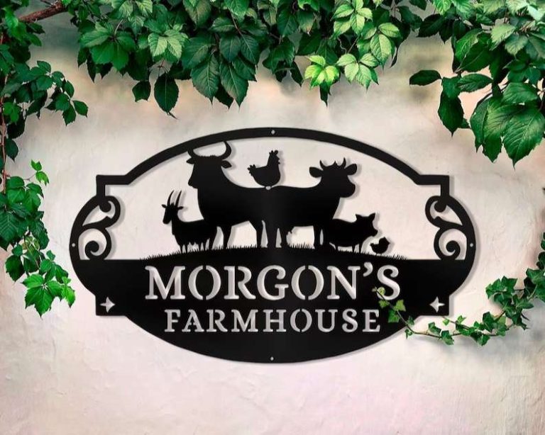 Domestic Farm Metal Sign Farmhouse Custom Family Farm Sign - Custom ...