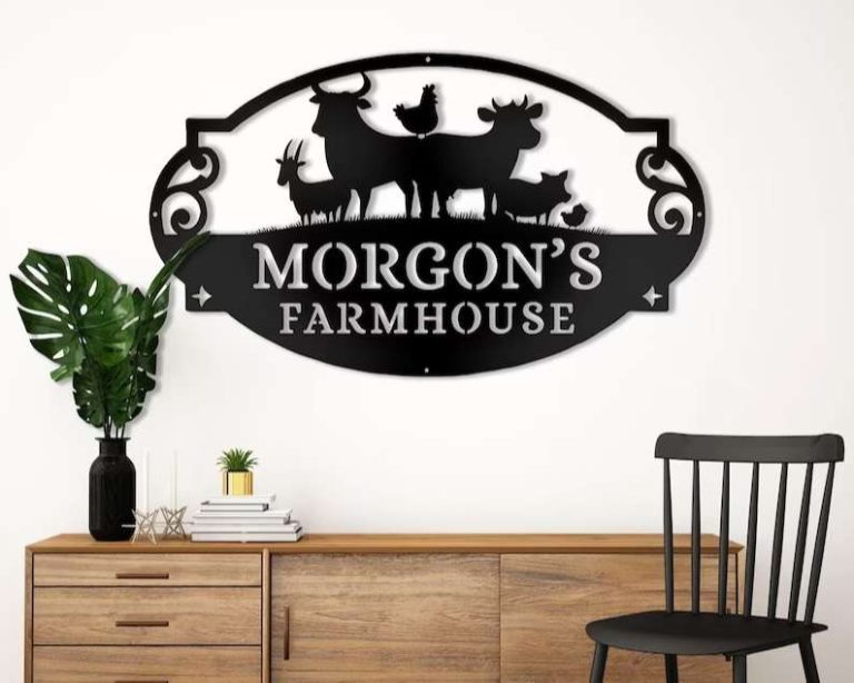 Domestic Farm Metal Sign Farmhouse Custom Family Farm Sign - Custom ...