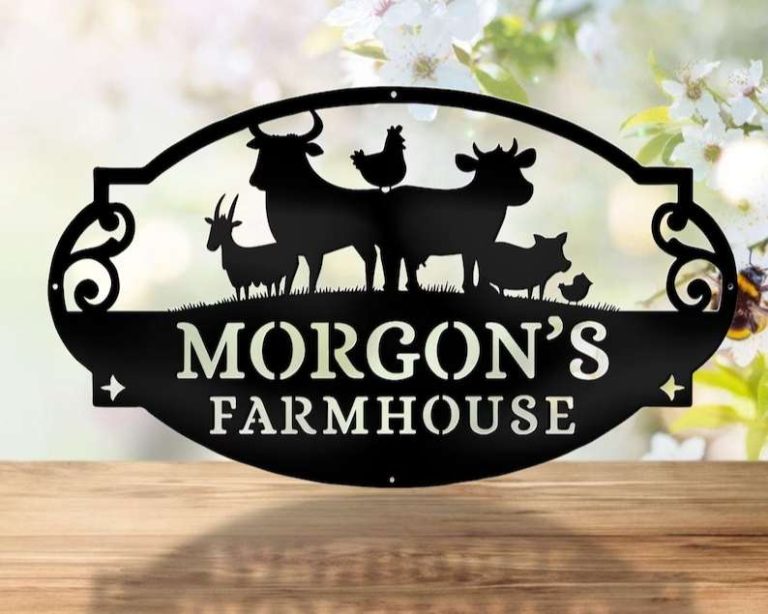 Domestic Farm Metal Sign Farmhouse Custom Family Farm Sign - Custom ...