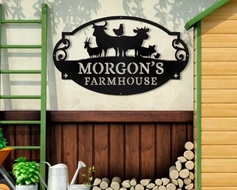 Domestic Farm Metal Sign Farmhouse Custom Family Farm Sign - Custom ...