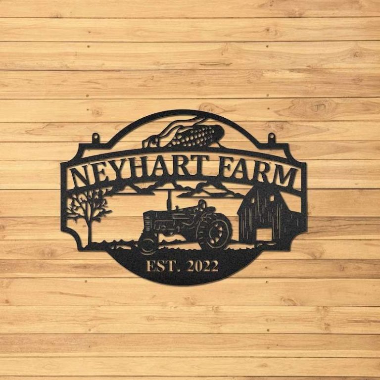 Farm Sign Outdoor Farmhouse Custom Metal Farm Sign - Custom Laser Cut ...