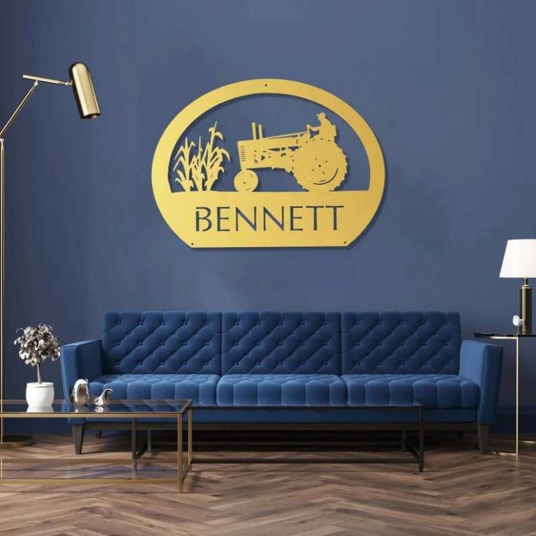 Farm Sign With Corn Stalks Tractor Family Farm Sign Personalized Metal ...