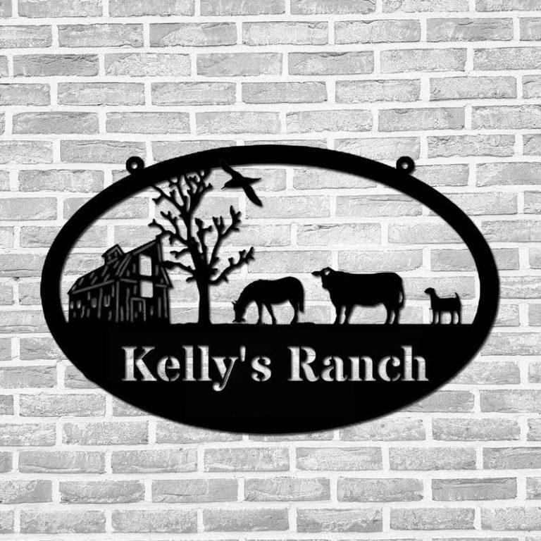Farmhouse Decor Metal Farm Custom Farm Metal Sign - Custom Laser Cut ...
