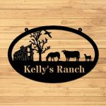 Farmhouse Decor Metal Farm Custom Farm Metal Sign - Custom Laser Cut ...