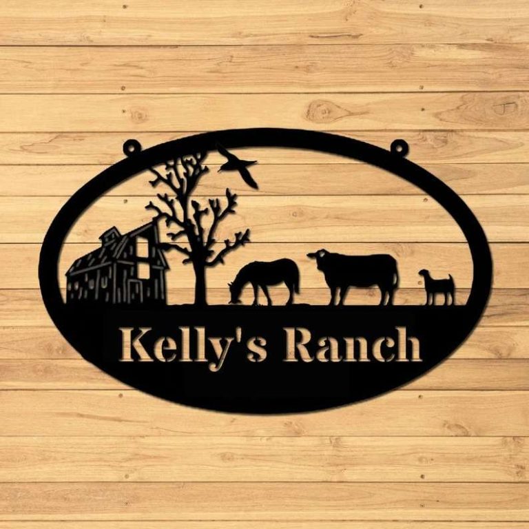 Farmhouse Decor Metal Farm Custom Farm Metal Sign - Custom Laser Cut ...