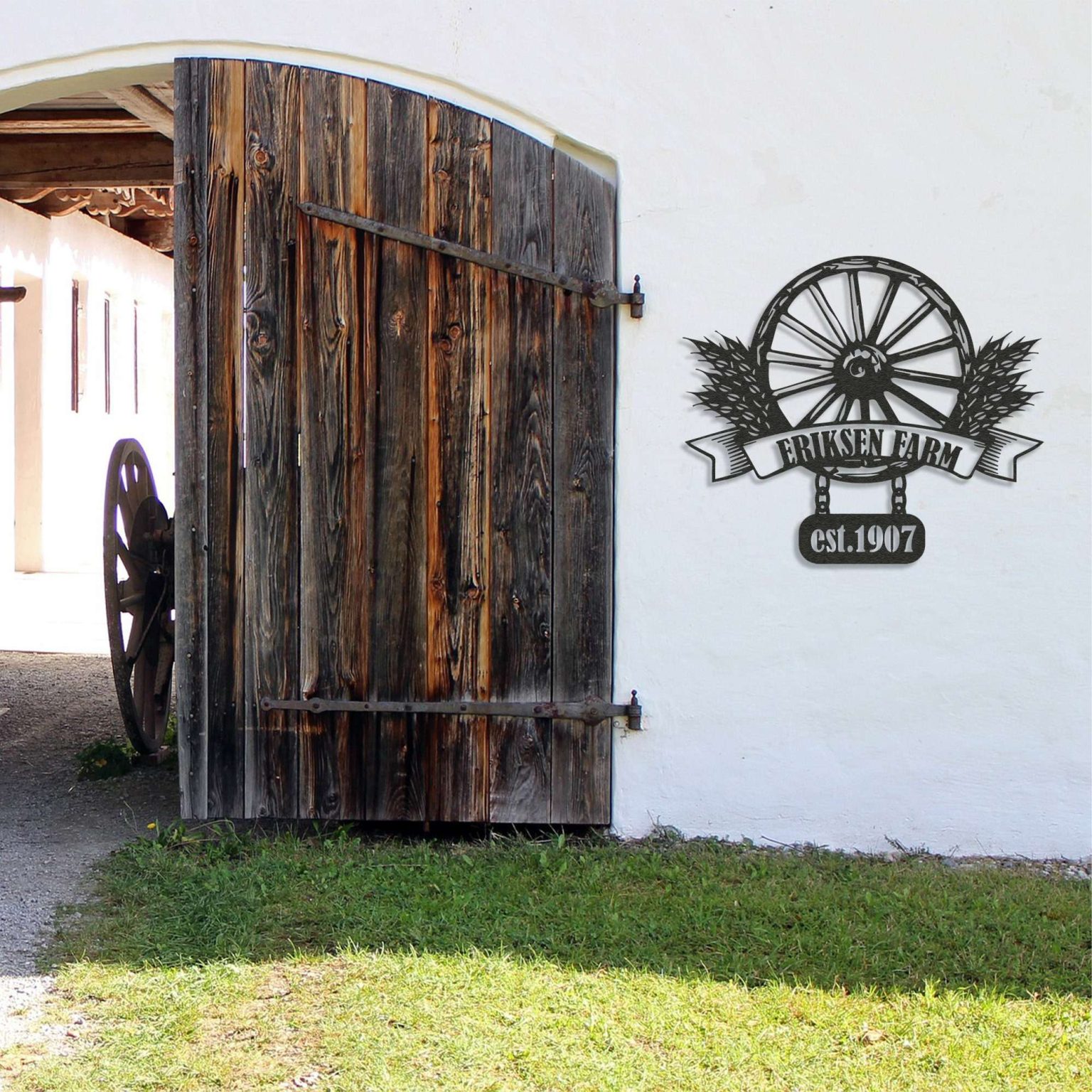 Harvested Crop Monogram Farm Sign Custom Farmhouse Sign Home Decor ...