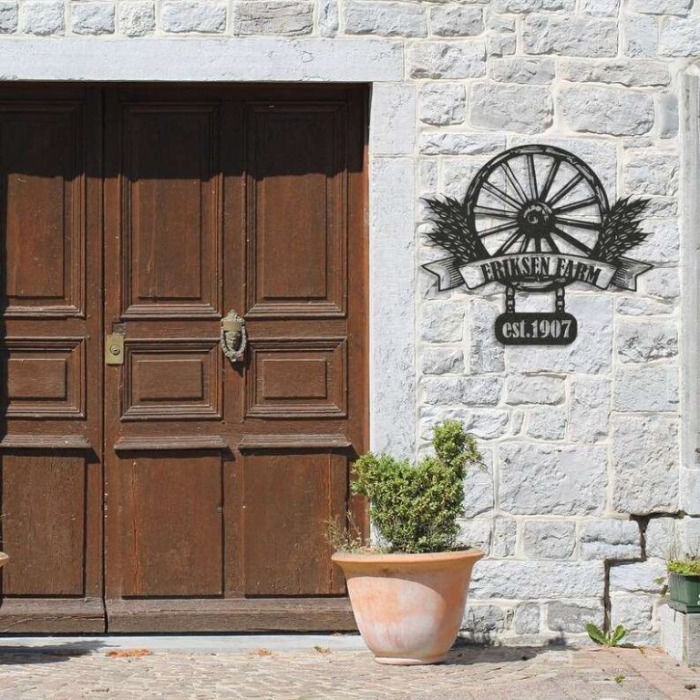 Harvested Crop Monogram Farm Sign Custom Farmhouse Sign Home Decor ...