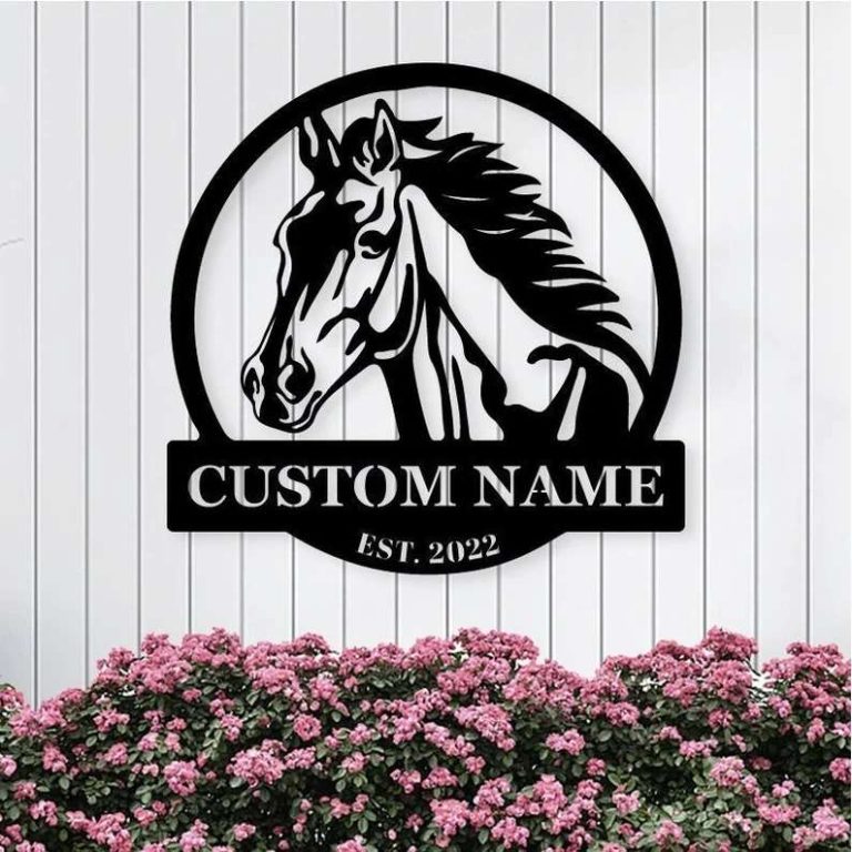 Horse Wall Decor Farmhouse Horse Farm Personalized Metal Horse Sign ...