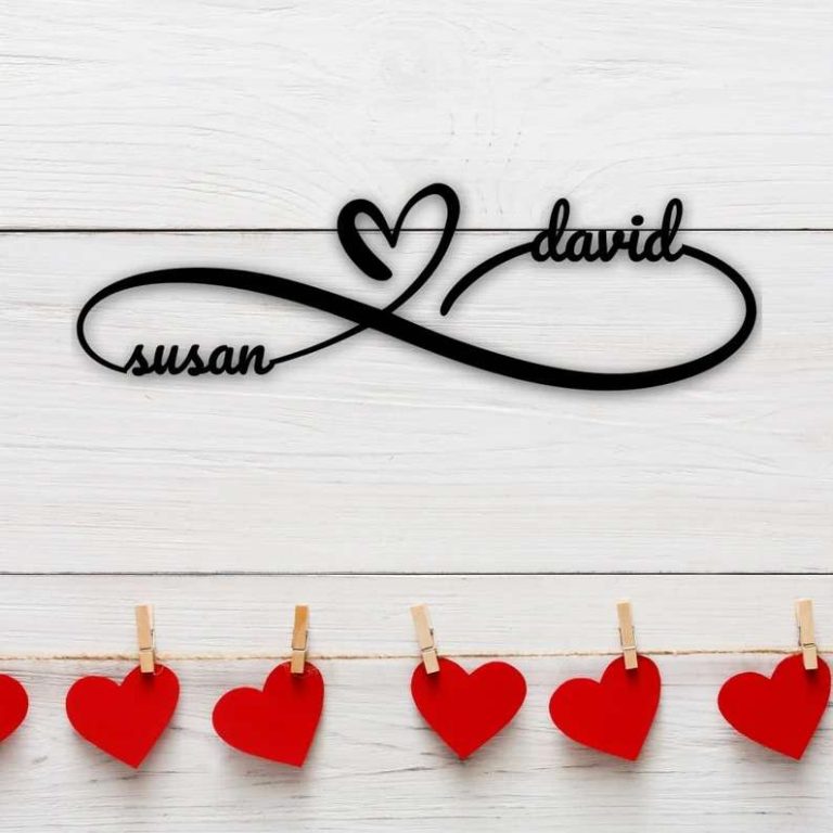 Infinity Sign Containing Names Personalized Metal Infinity Sign ...