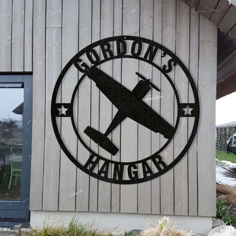Metal Airplane Hangar Sign Pilot Personalized Airplane Sign - Custom ...