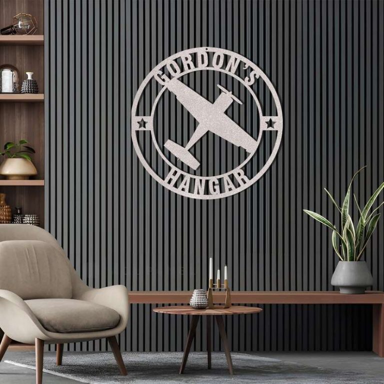 Metal Airplane Hangar Sign Pilot Personalized Airplane Sign - Custom ...