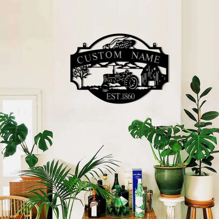 Personalized Metal Farm Sign Outdoor Farm Decor with Chicken, Cow, Barn ...