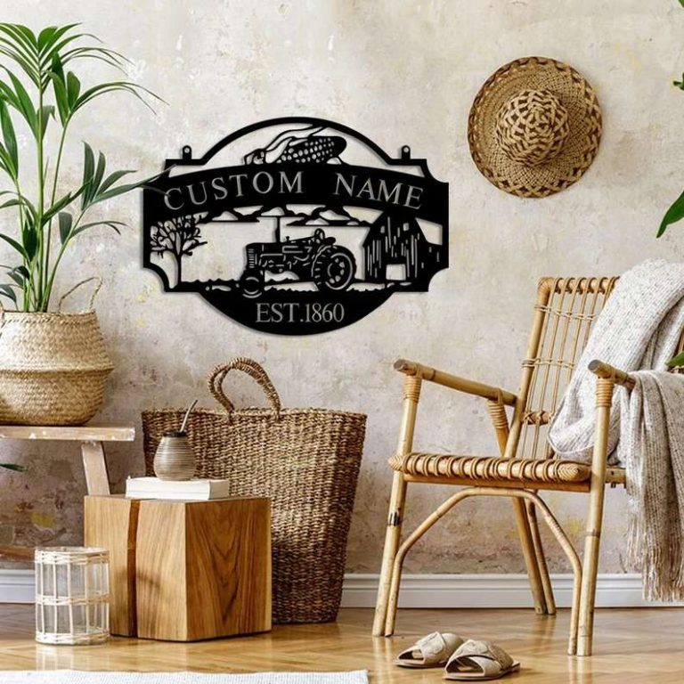 Metal Farm Sign Farmhouse Decor Farmer Custom Metal Sign - Custom Laser ...