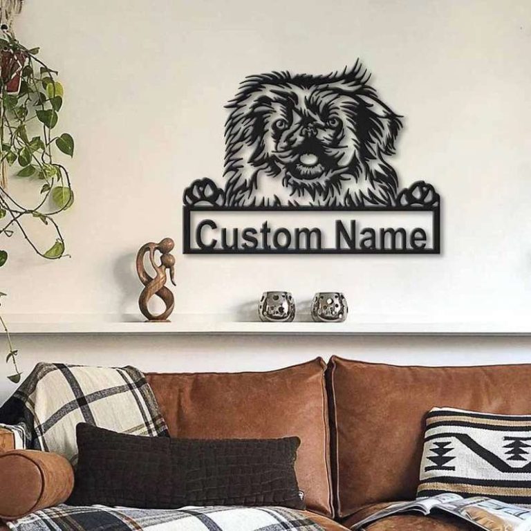Pekingese Dog Metal Wall Art Dog Lover Personalized Metal Sign - Custom ...