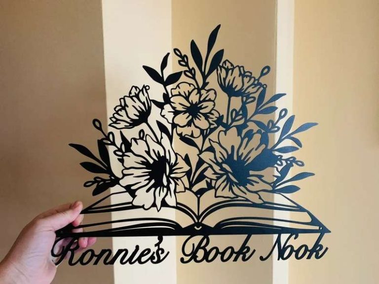Personalized Book Nook Sign Metal Reading Sign Book Lover Gift - Custom ...