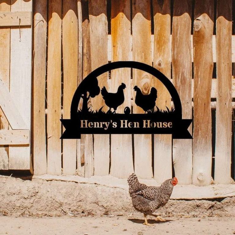 Personalized Chicken Farm Hen House Chicken Coop Metal Sign - Custom ...