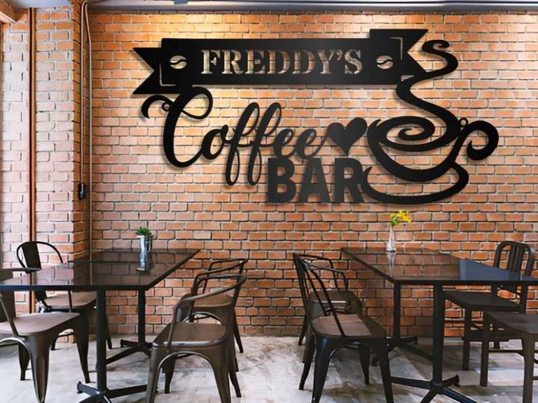 Personalized Coffee Bar Sign Coffee Bar Metal Wall Decor Coffee Station ...