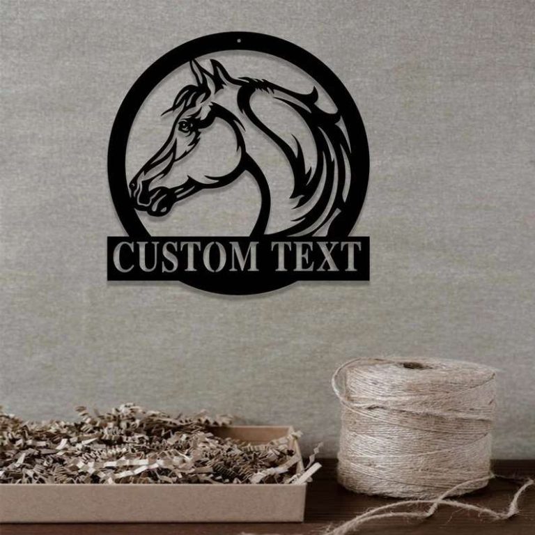 Personalized Horse Ranch Sign Horse Farm Wall Decor Horse Metal Sign ...