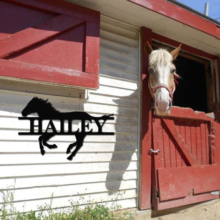 Personalized Horse Sign Farm Barn Sign Wall Decor Horse Lover - Custom ...